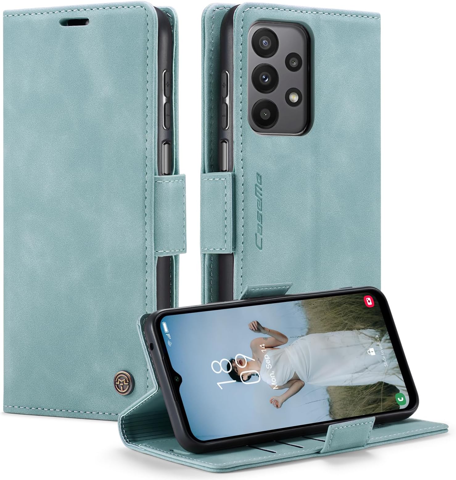 SUANPOT [RFID Schutz für Samsung Galaxy A23 5G/4G Hülle PU Leder ...