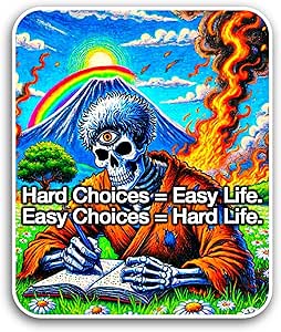 Amazon.com - 2 (Pieces) 3" and 5" Hard Choices Easy Life Sticker ...