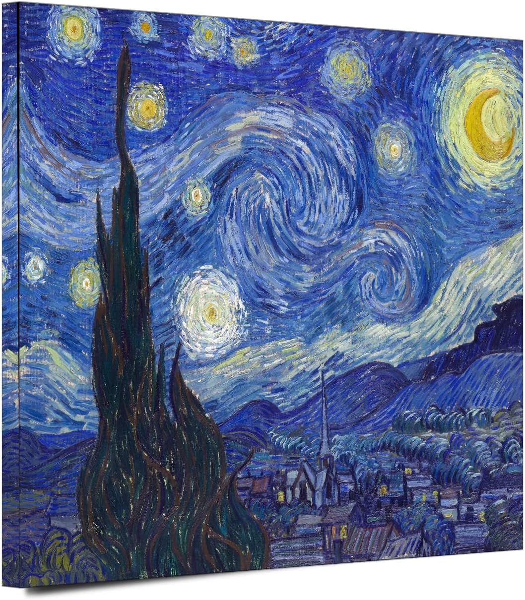 Amazon.com: YANMO Van Gogh Starry Night Canvas Wall Art Oil Paintings ...