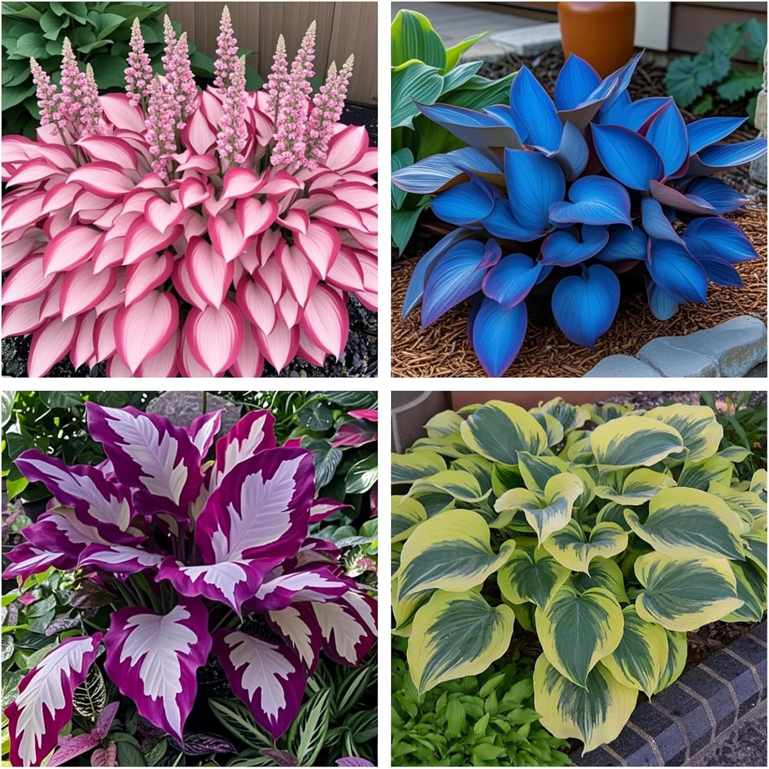Amazon.com : Hosta ，Home Garden Decoration Bright for Planting-15bulbs ...