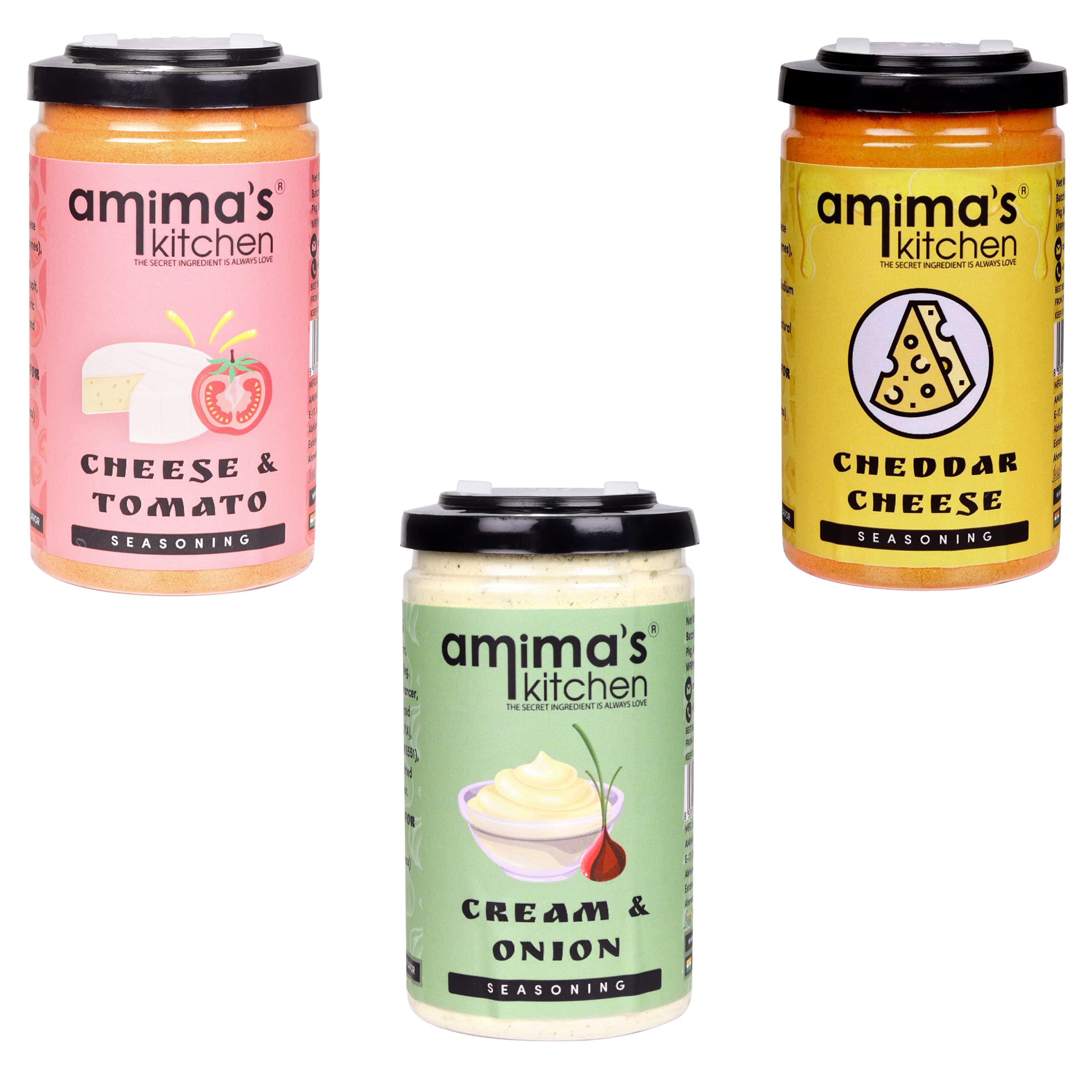 Buy Amima's Kitchen Cheese & Tomato | Cream & Onion | Cheddar Cheese ...