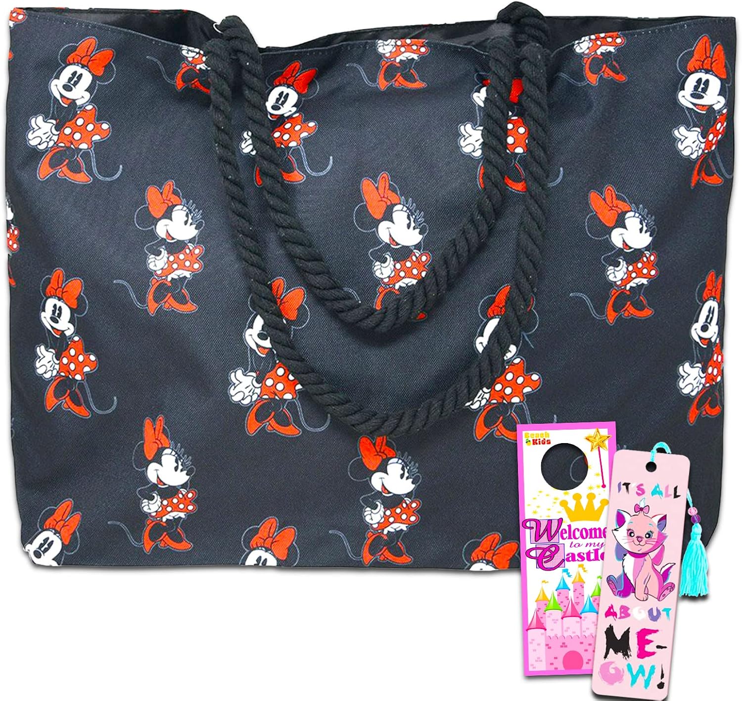 Minnie Mouse Beach Bag Set - Bundle with Minnie Mouse Tote Bag with for ...
