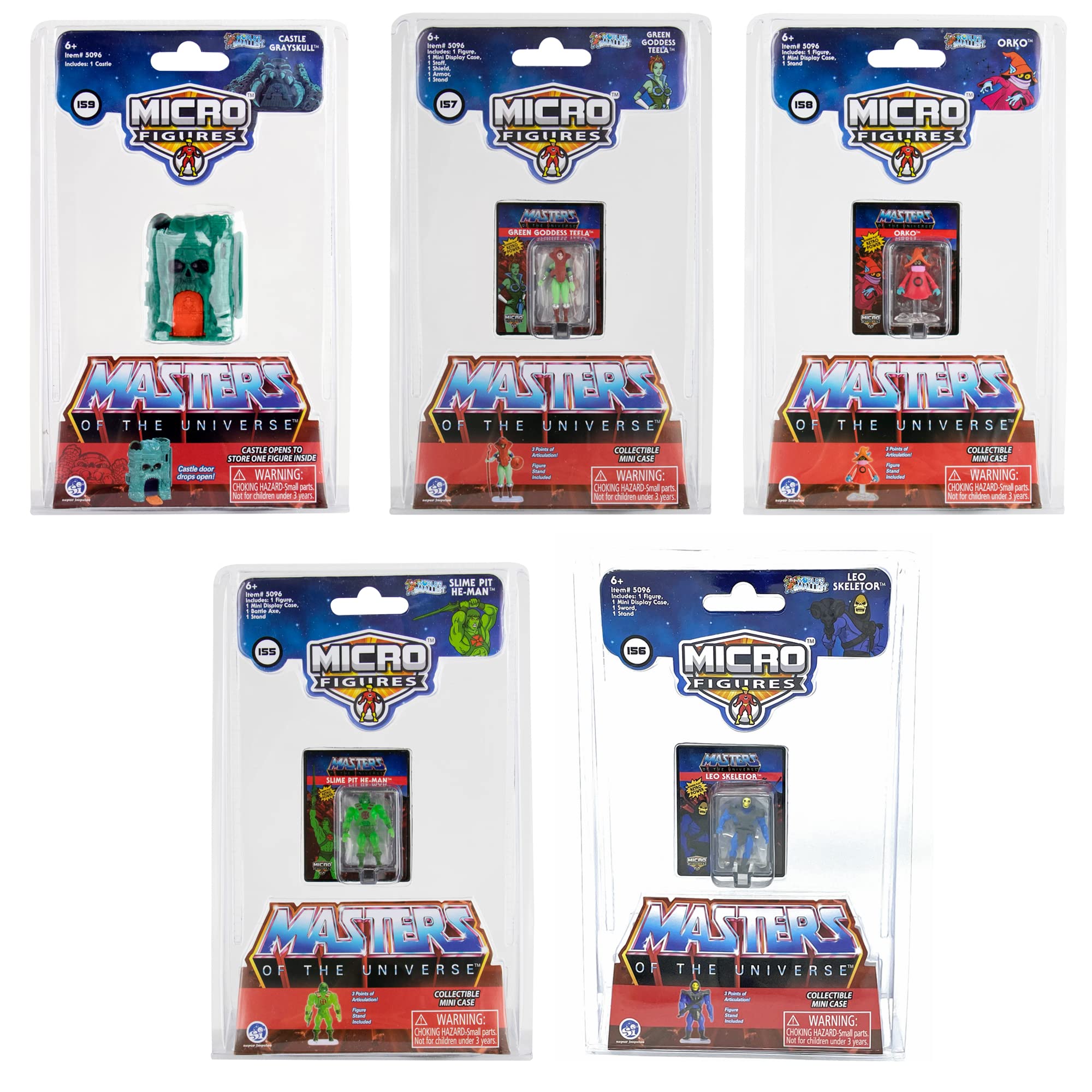 Amazon.com: Worlds Smallest Masters of The Universe Series 2 Complete ...