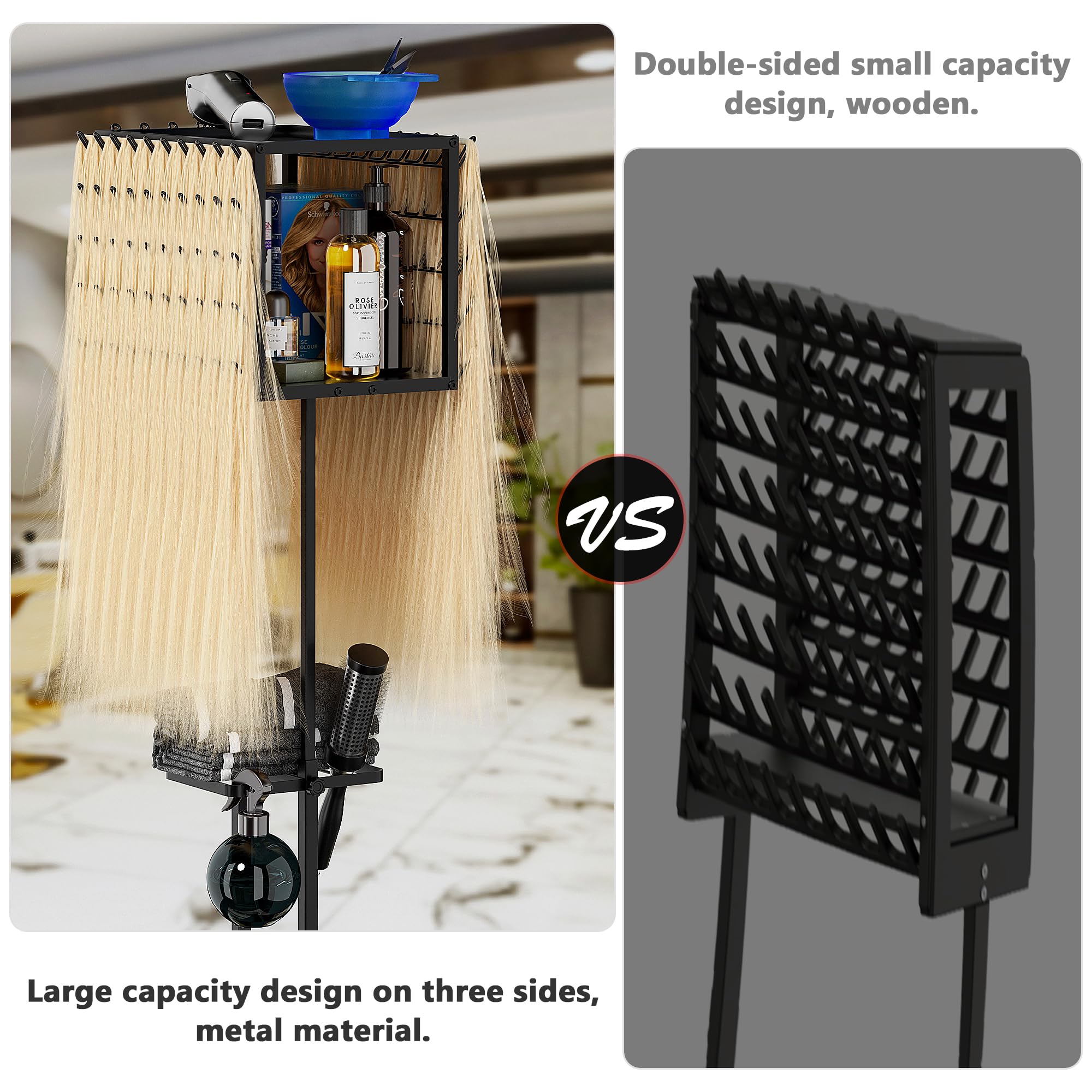 Snapklik.com : Braiding Hair Rack - Height Adjustable Metal Braiding ...