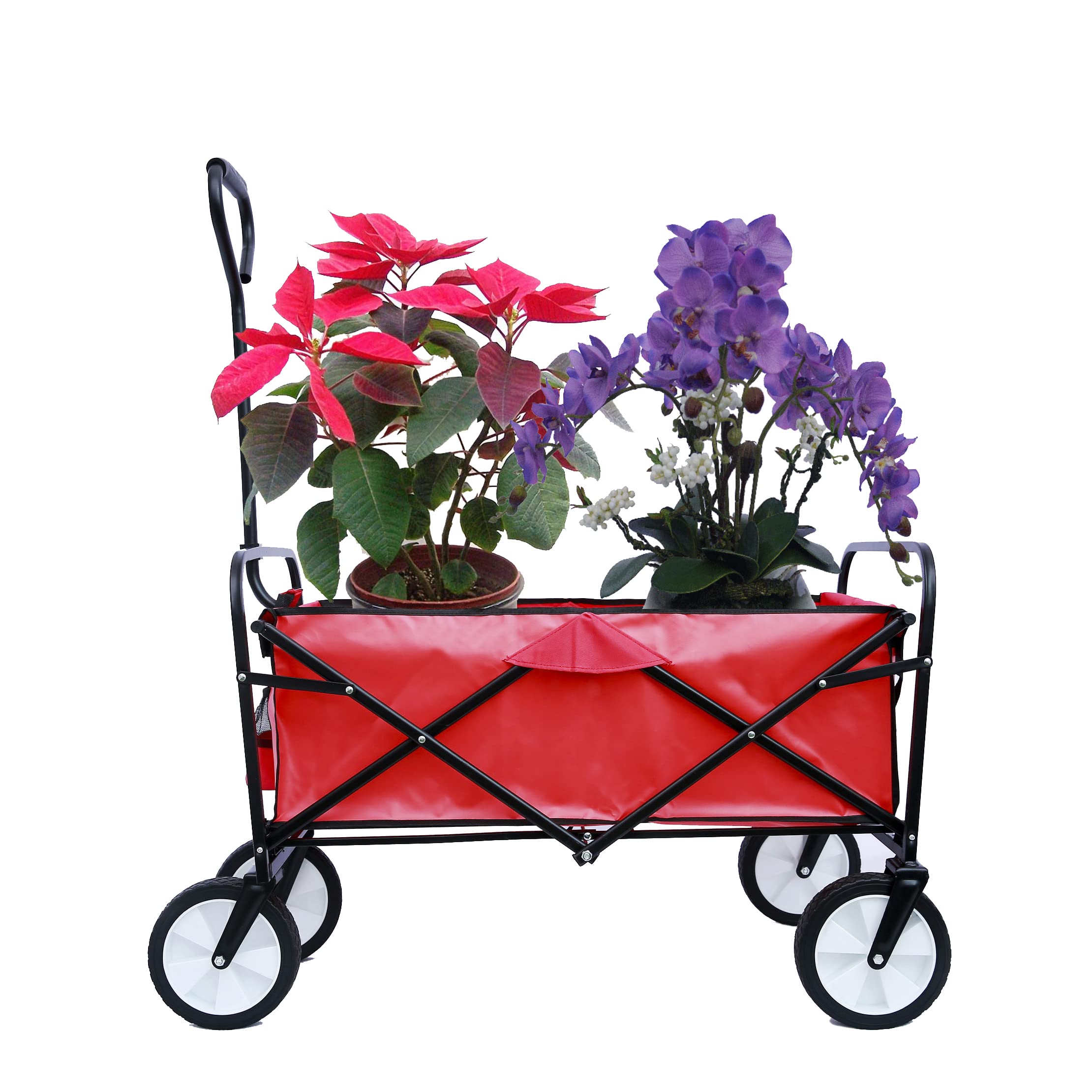 Amazon.com : Canvas Wagon with Wheels Foldable, Collapsible Folding ...