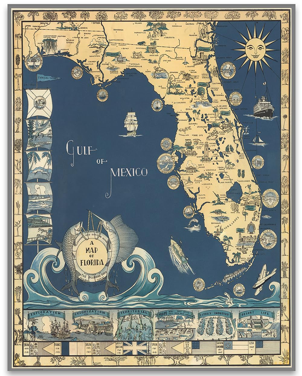 Historic Pirate Maps Of Florida