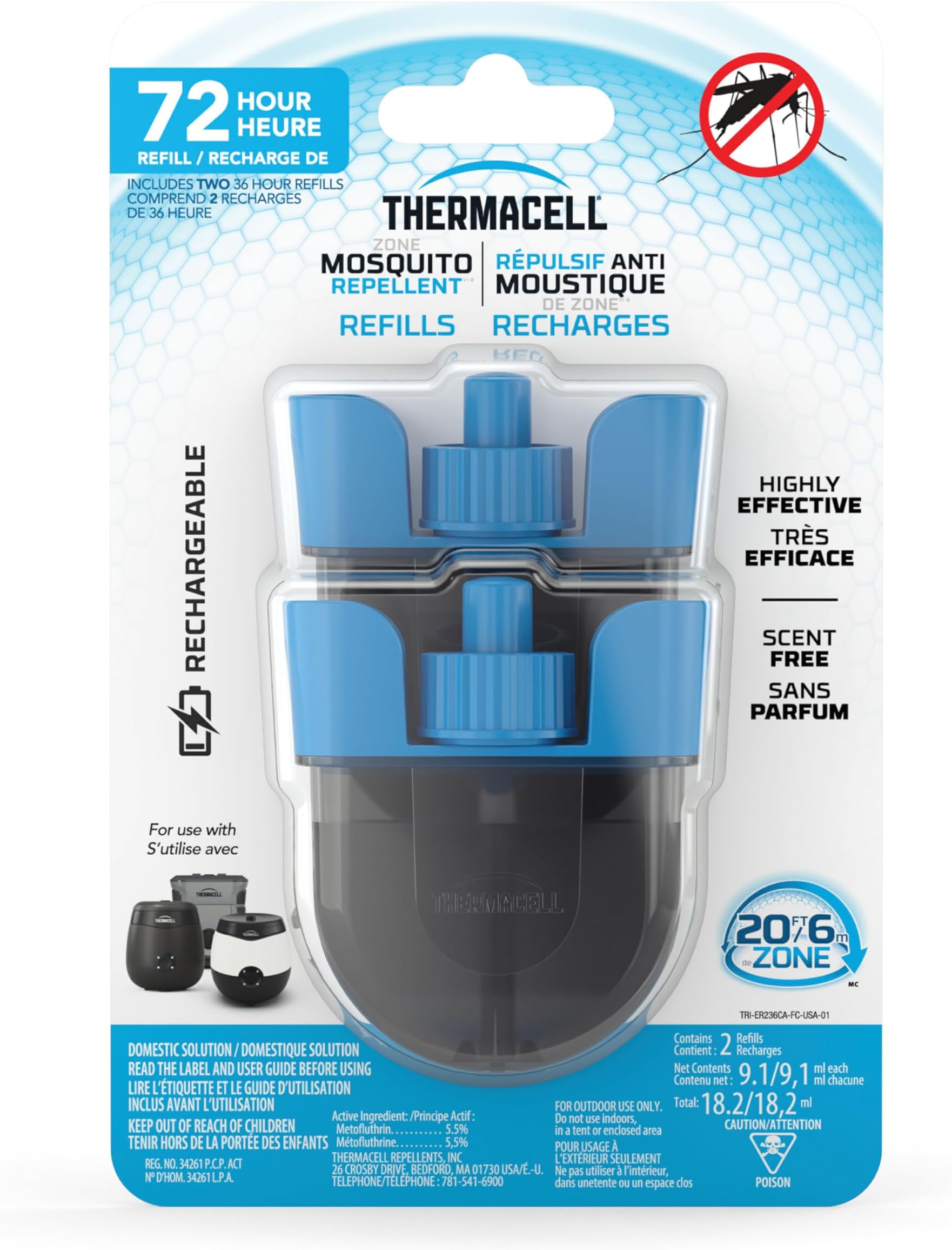 Thermacell Patio Shield Répulsif anti-moustiques - Comprend une ...