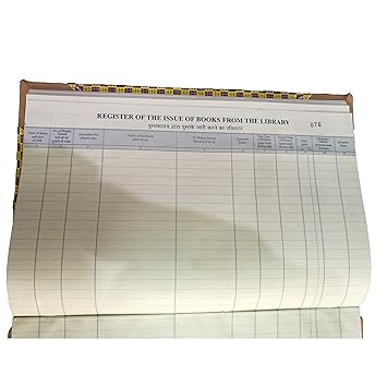 LRS Library Book Issue Register - 70 GSM Ledger Paper - Heavy Hard ...