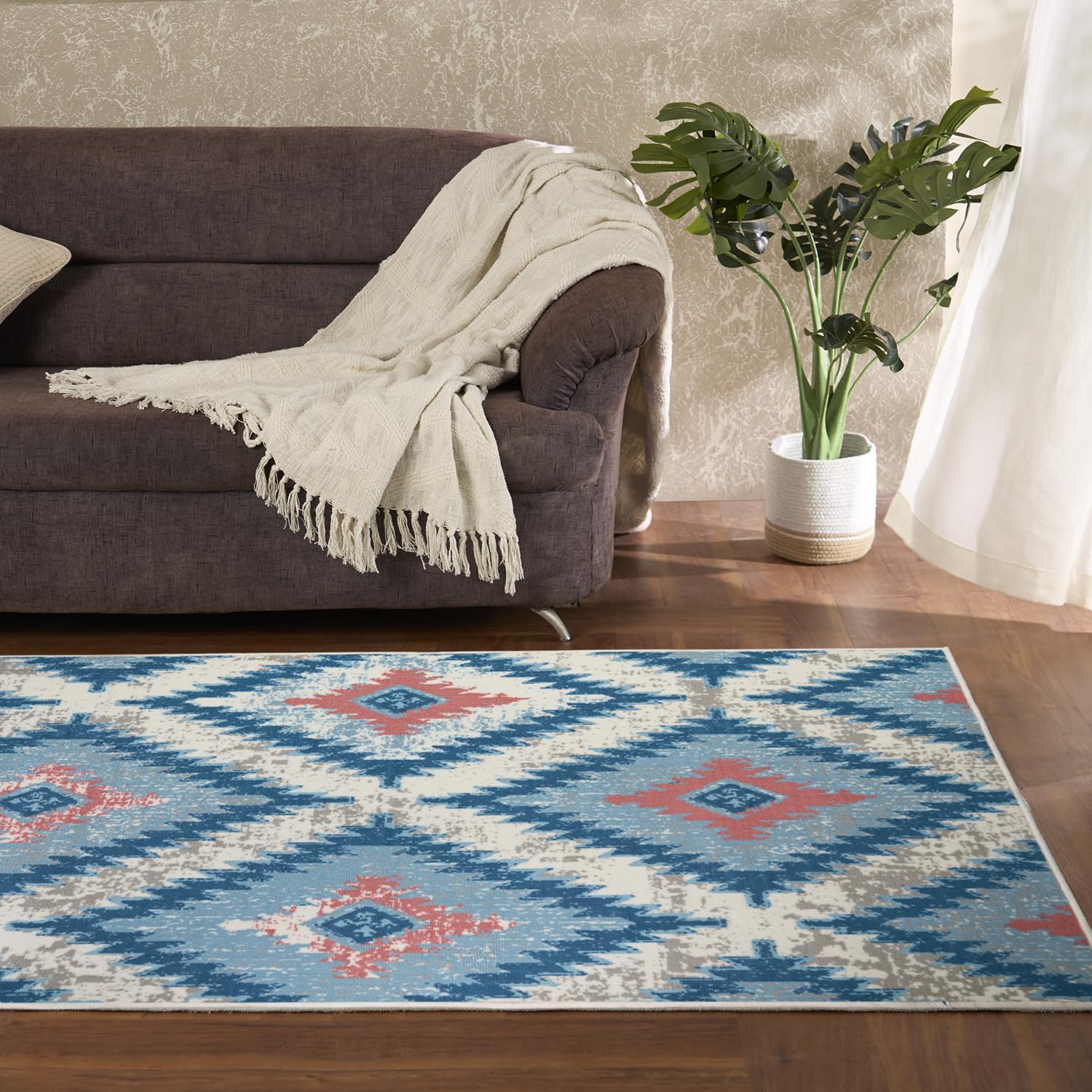 Buy Welspun Wonder-Full Polyster Carpet-Brown Online at Low Prices in ...