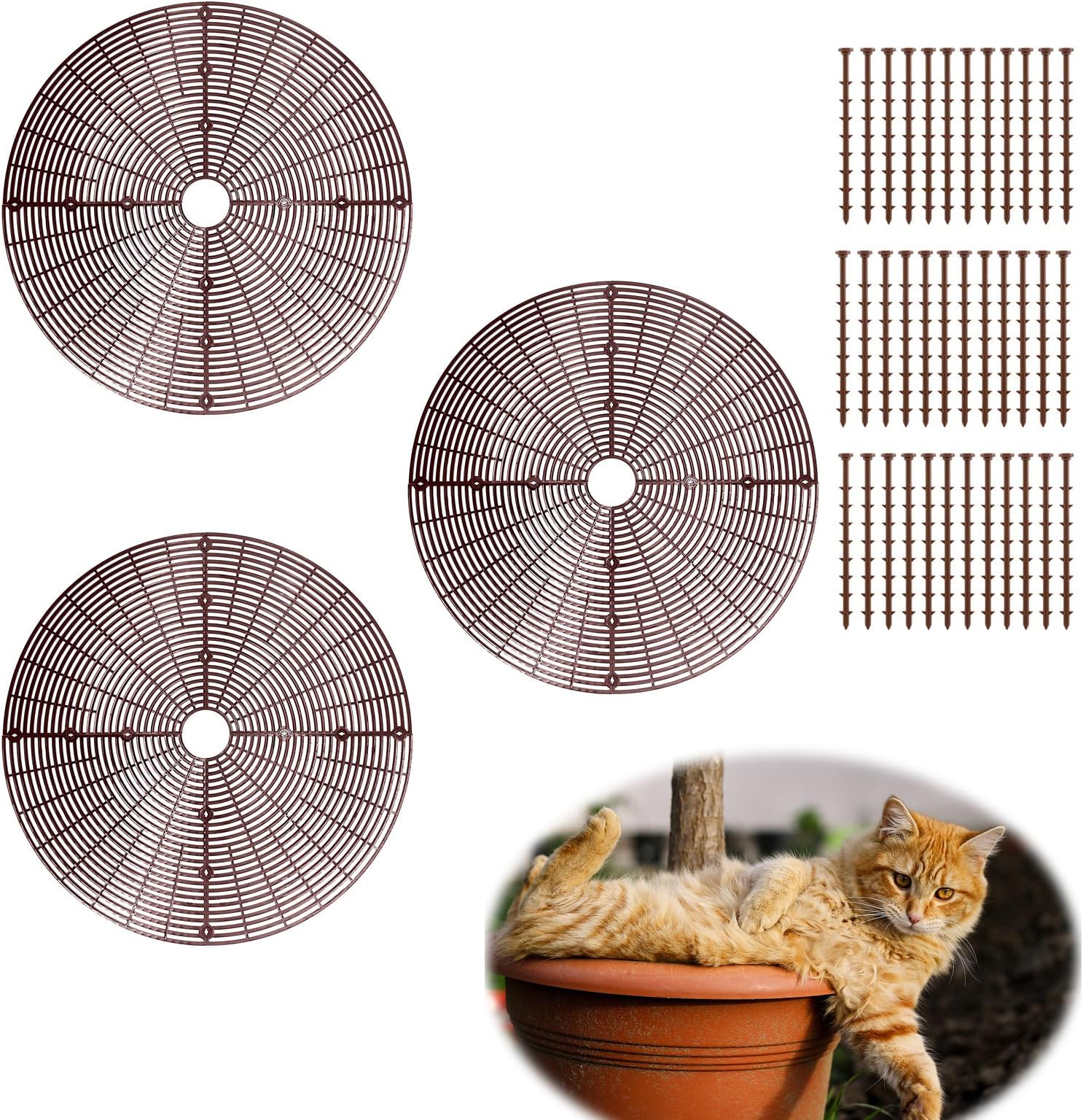 Amazon.com: Ohiyoo 4 Pack Plant Pot Grid 20.5 in 11.8 in Plastic Pot ...