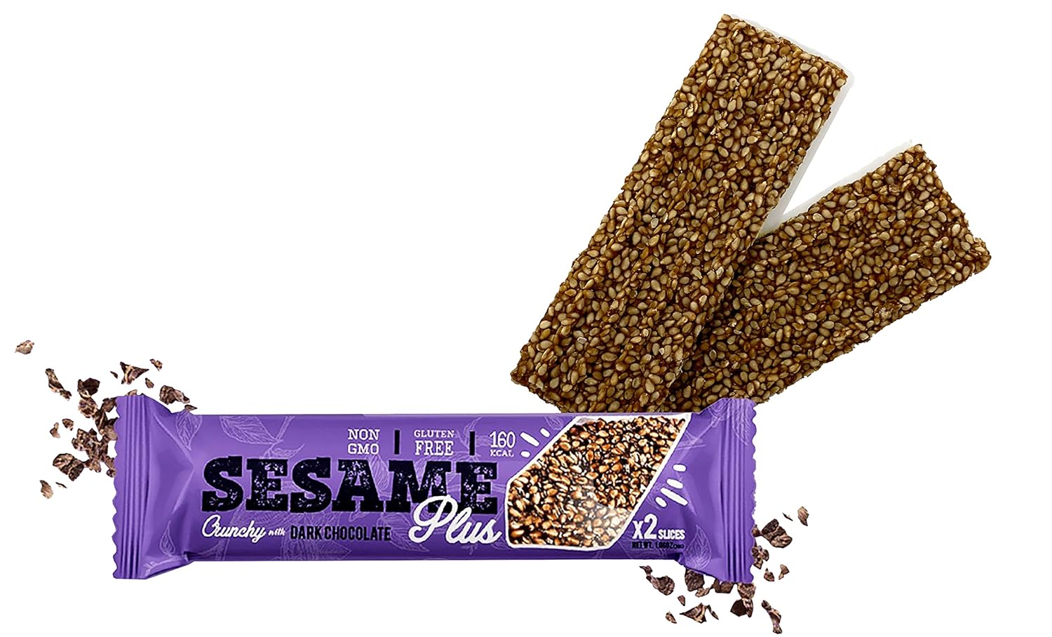 Amazon.com: Sesame Plus Dark Chocolate Sesame Bar – Sesame Thins ...