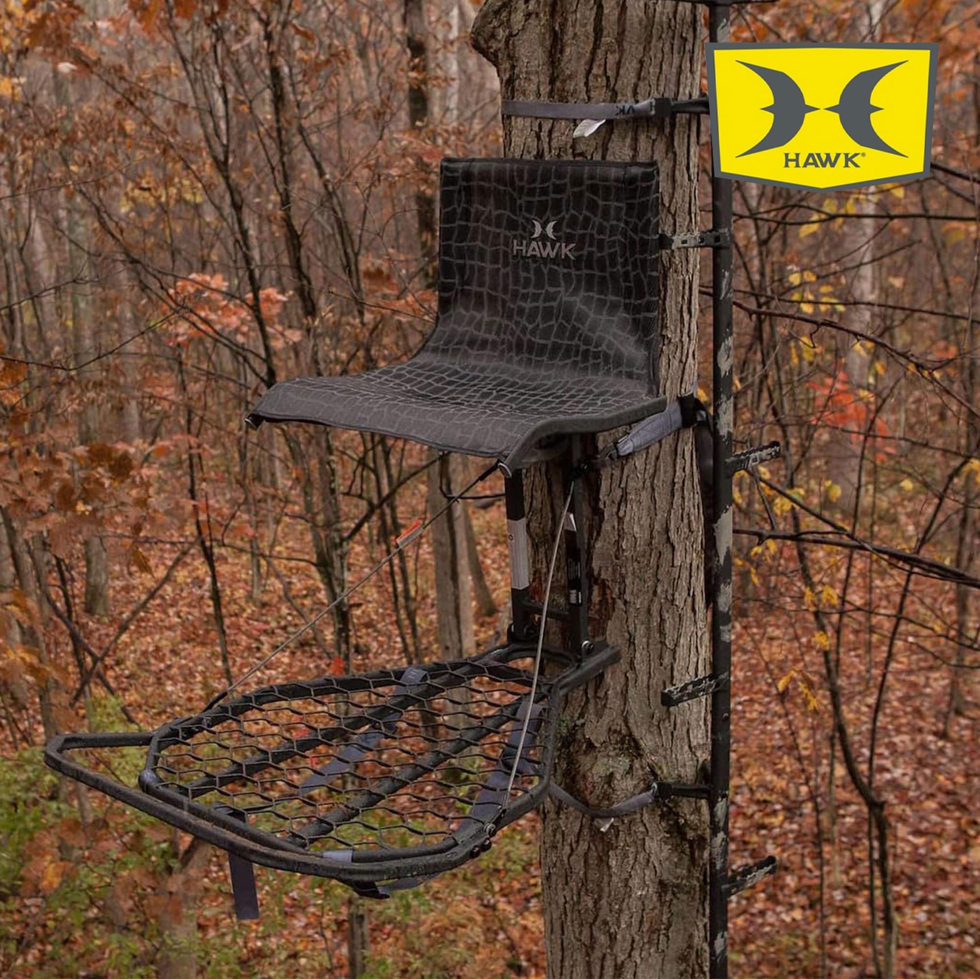 Snapklik.com : Hawk Kickback LVL Hang-On Deer Hunting Tree Stand, Deer ...