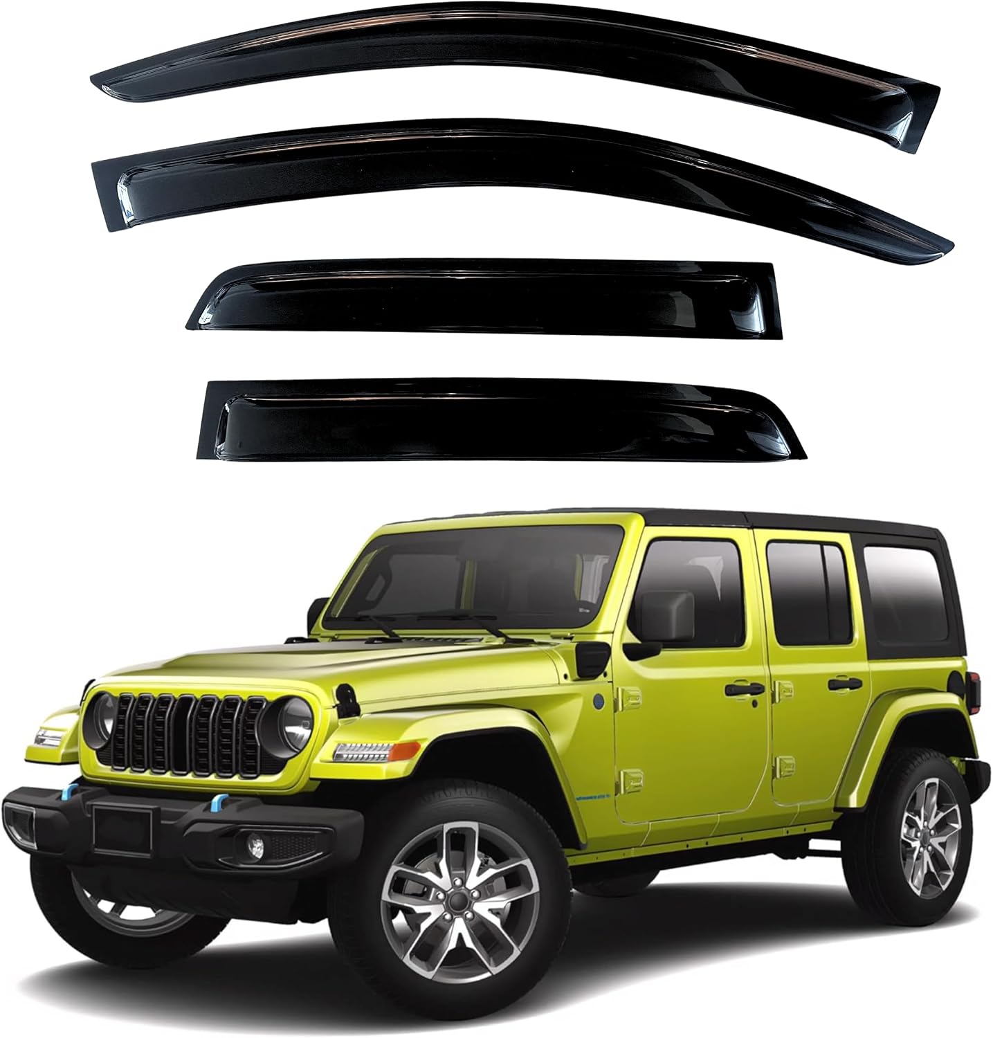 KPY Window Visor Compatible with 2018-2024 Jeep Wrangler JL Unlimited 4 ...