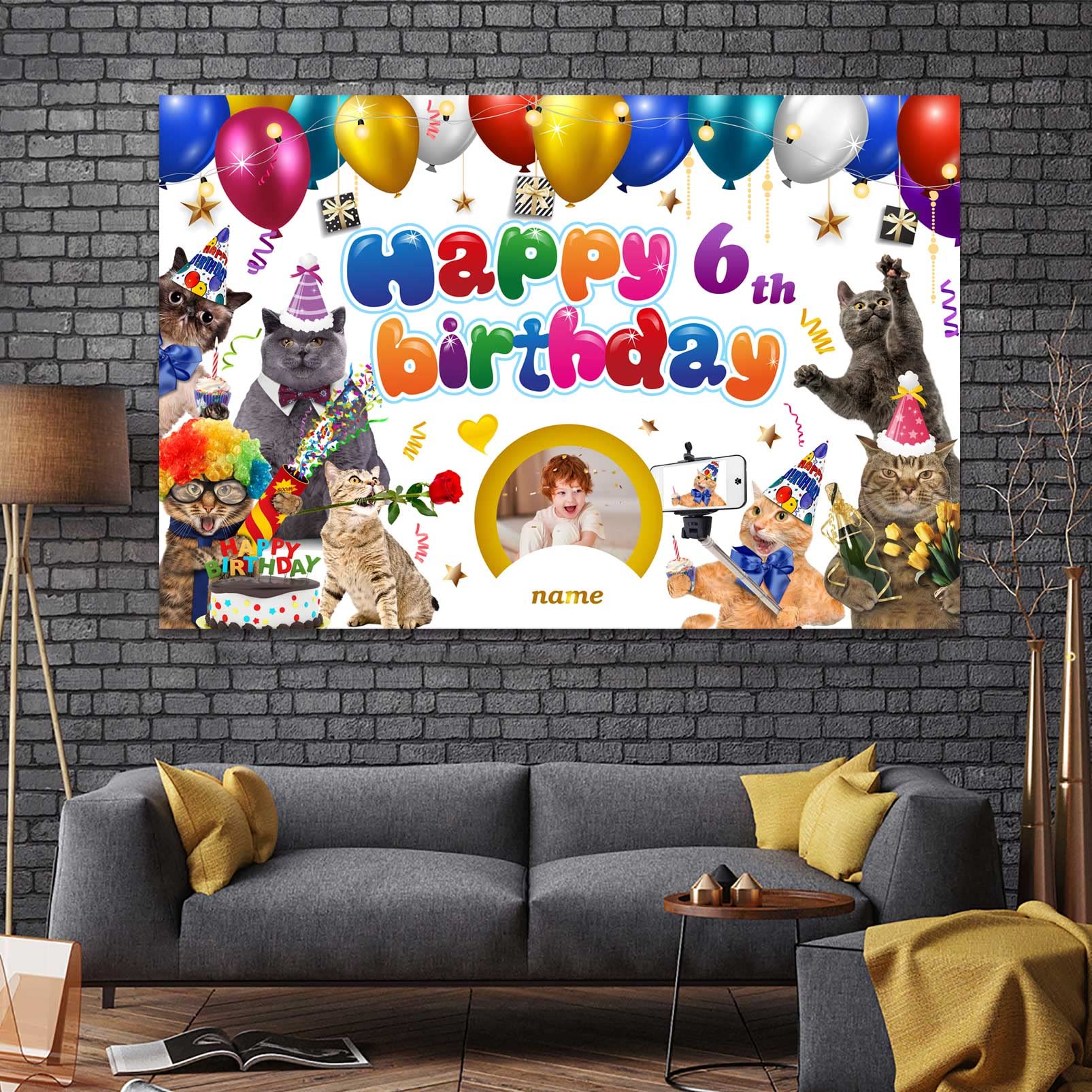 Snapklik.com : Custom Cat Birthday Decorations,Personalization Cat ...