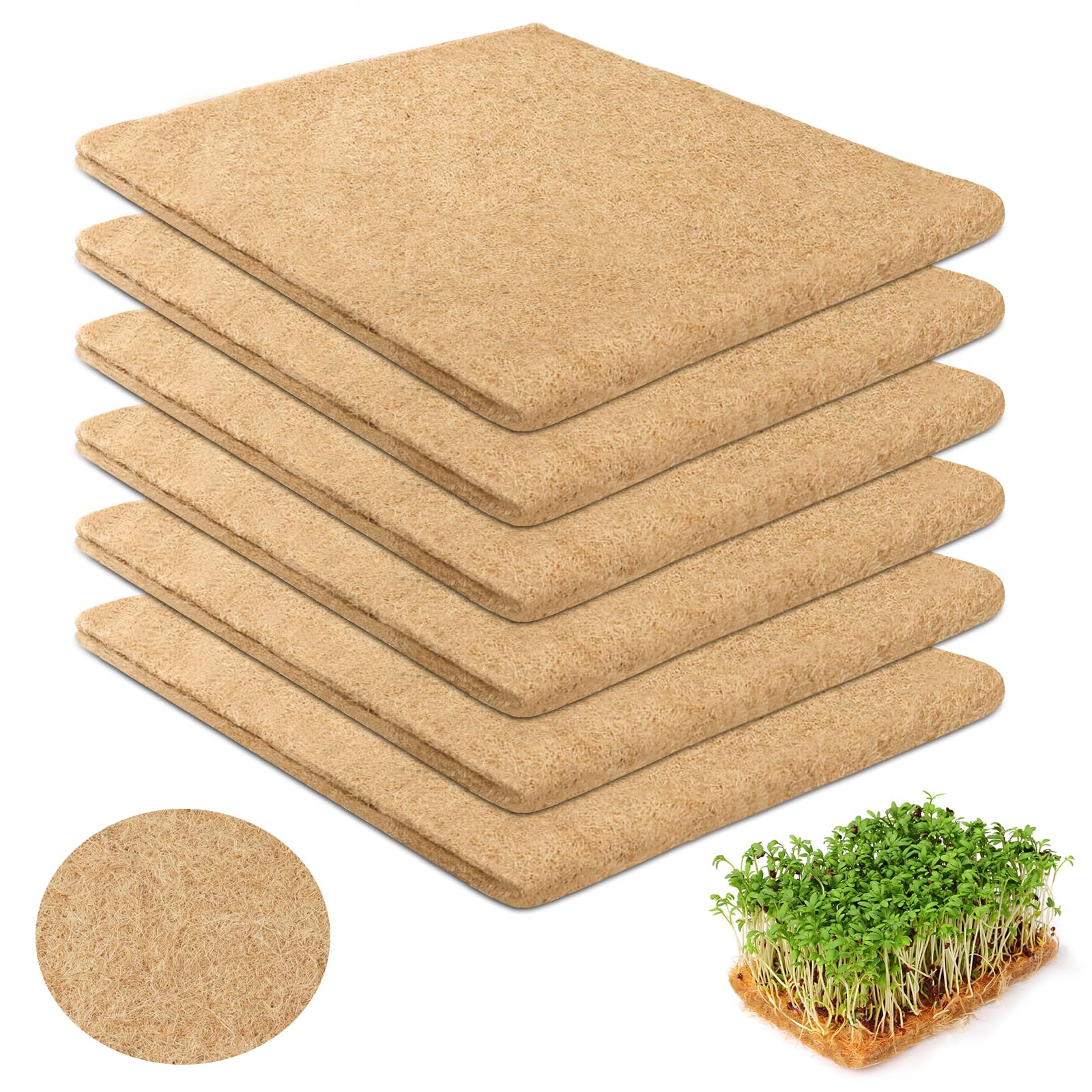Snapklik.com : Legigo 6 Pack Jute Plant Grow Mat For Microgreens- 10" X ...