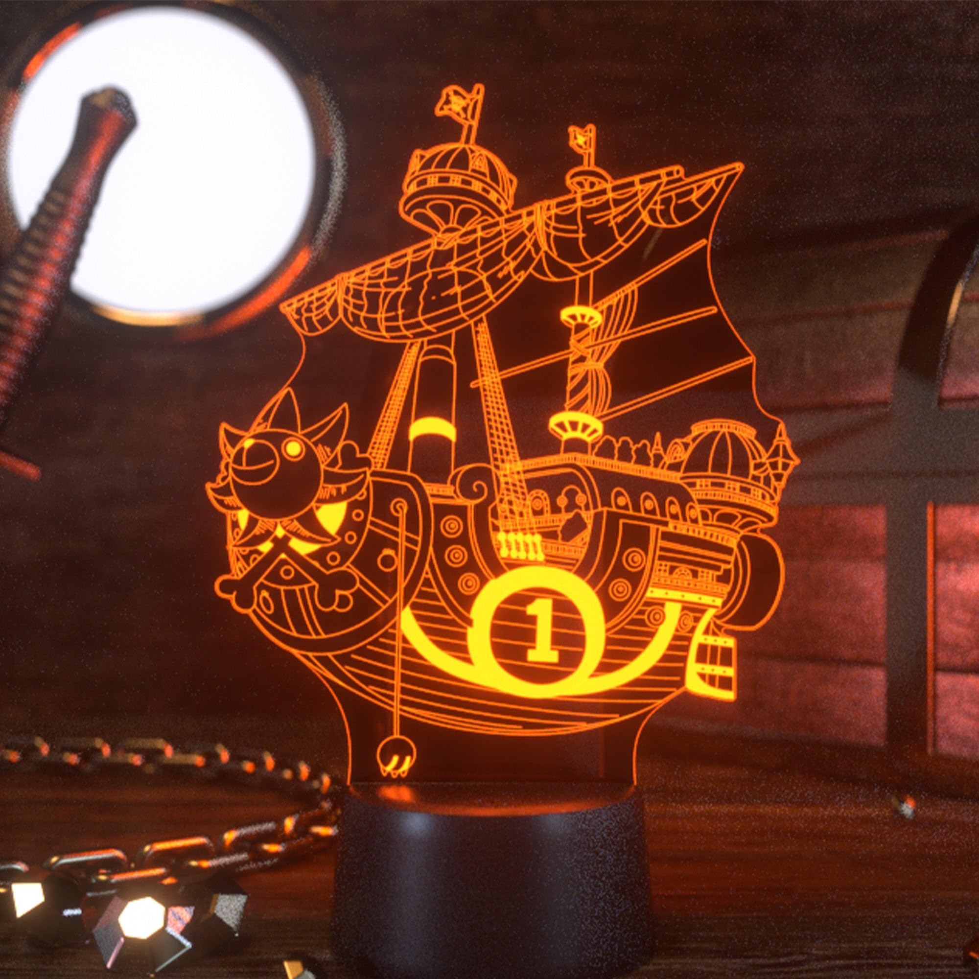 Otaku Lamps Thousand Sunny One Piece – Anime Lamp Figure Night Light ...