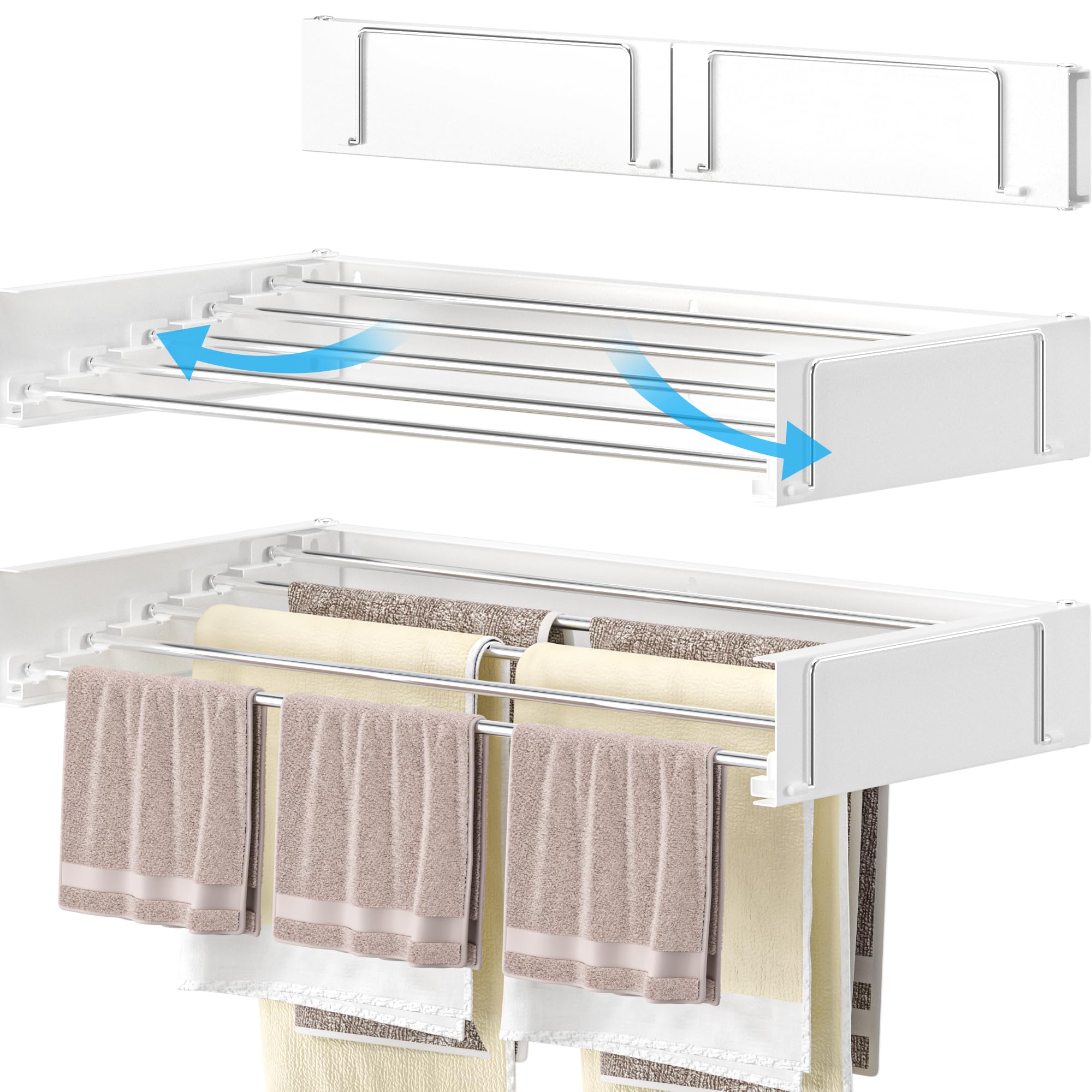 homeart Wall Mounted Drying Rack - Retractable, Space Saving, Durable ...