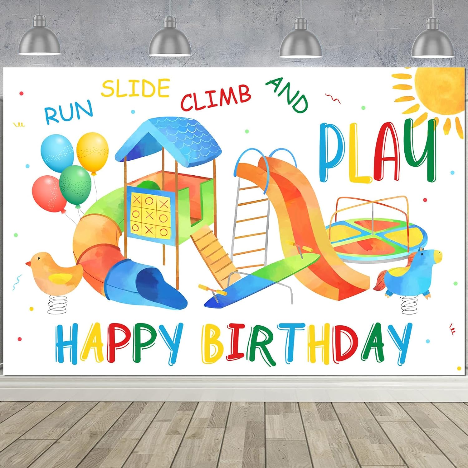 Amazon.com : Balterever Playground Birthday Party Decorations for Boys ...
