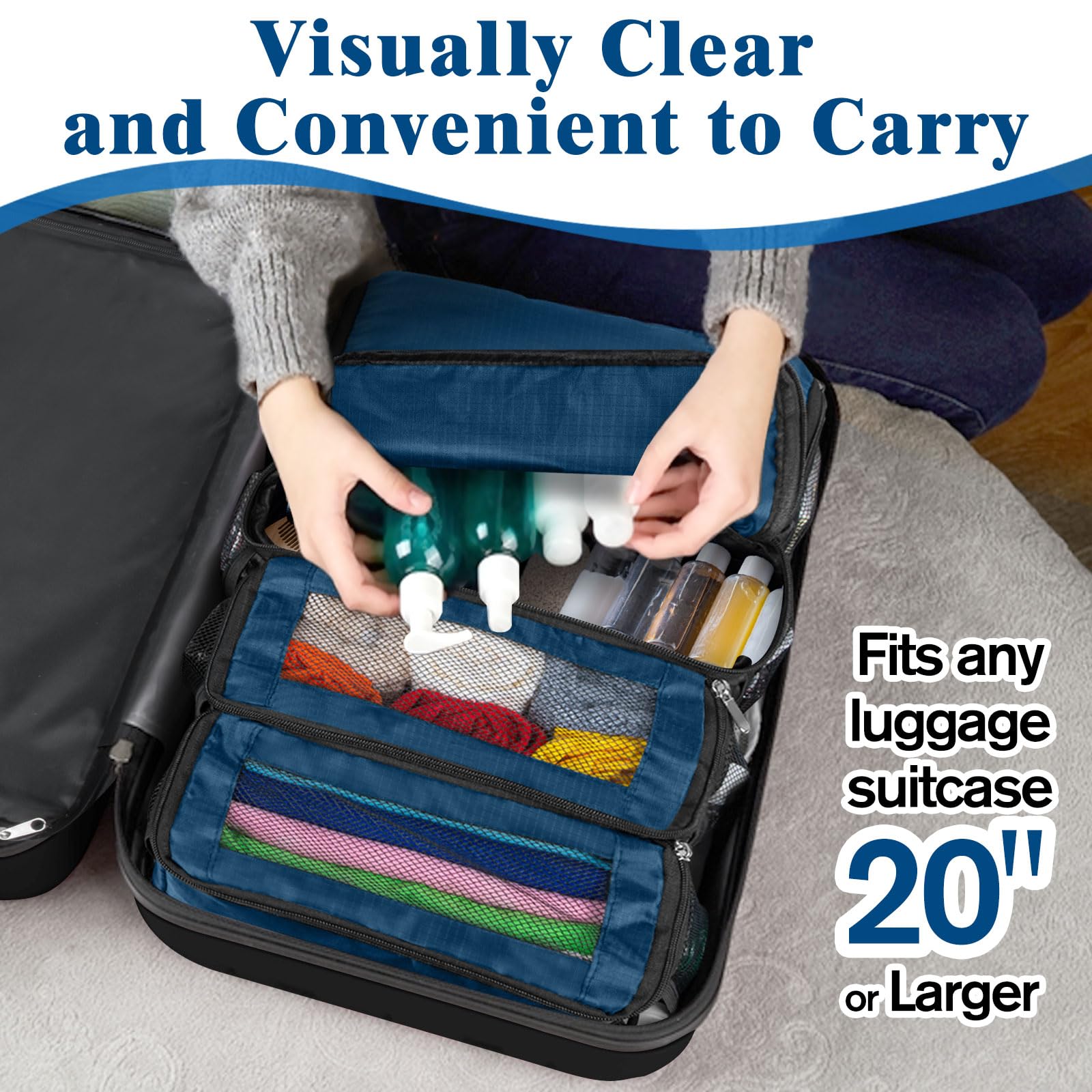 Snapklik.com : Suitcase Organizer, Carry On Closet Luggage Organizer ...