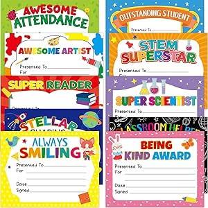 Amazon.com : 40PCS Student of Award Certificates End of School Year ...