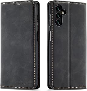 Amazon.com: QLTYPRI Case for Samsung Galaxy A25 5G, Premium PU Leather Cover TPU Bumper with ...