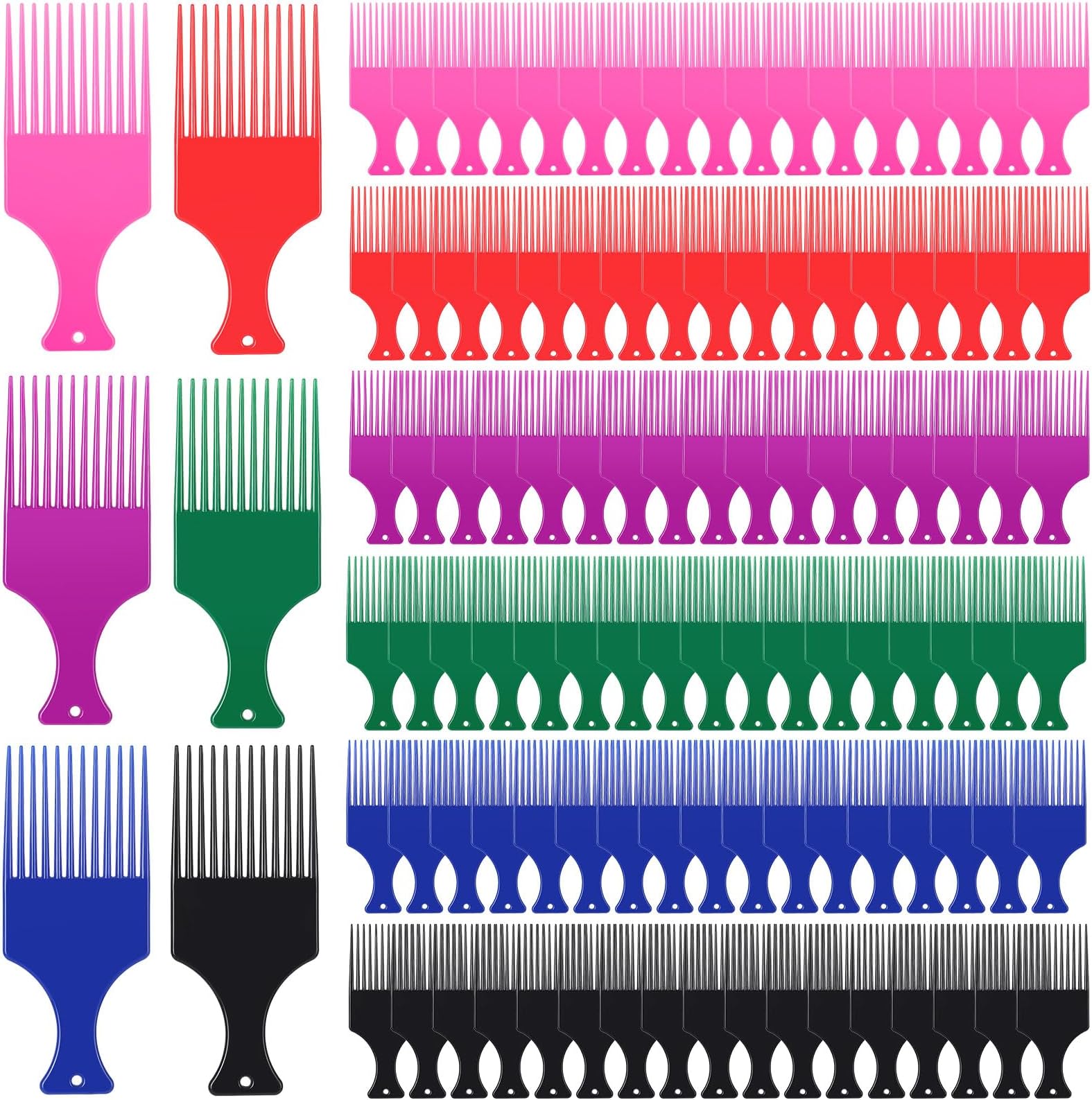 Amazon.com : Amersumer 24 Pcs Wide Lift Combs for Curly and Afro Hair ...