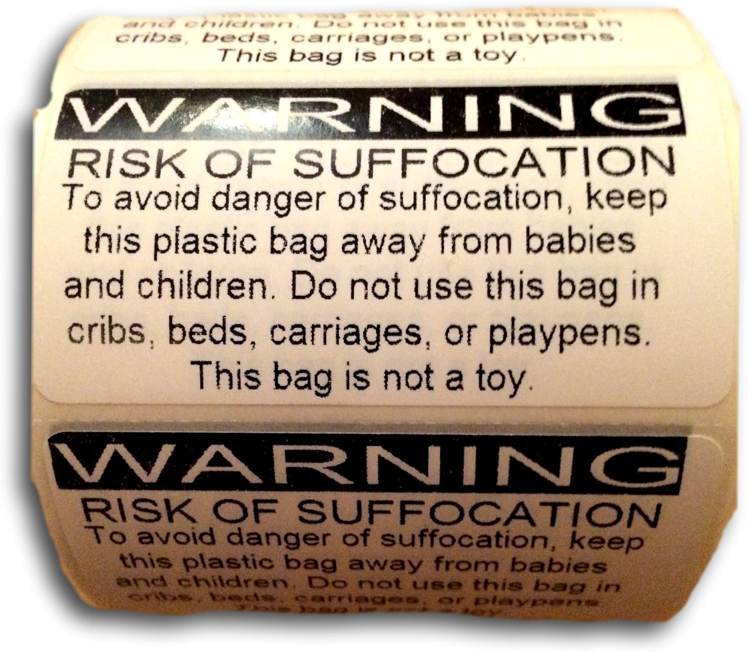 Amazon.com : (3"x5") (25) Suffocation Warning Labels - Plastic Bag ...