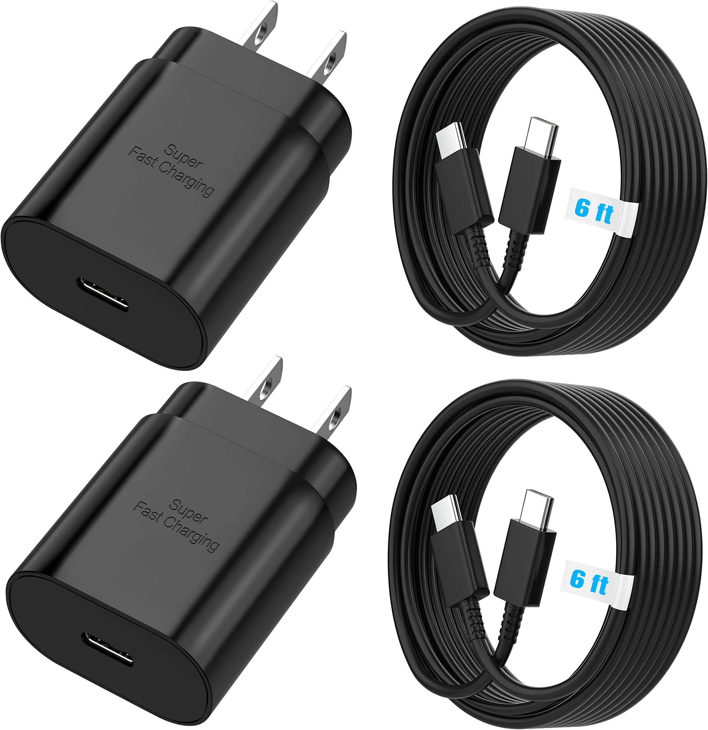 Amazon.com: 2 Pack USB C Charger, 25W Type C Charger Fast Charging with ...