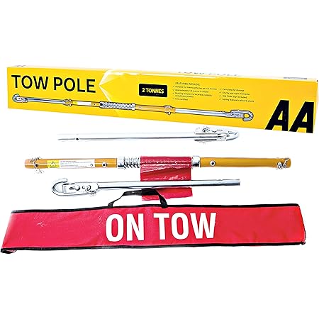 Oypla 2 Tonne Ton Recovery Tow Bar Towing Pole Spring Damper Car Van ...