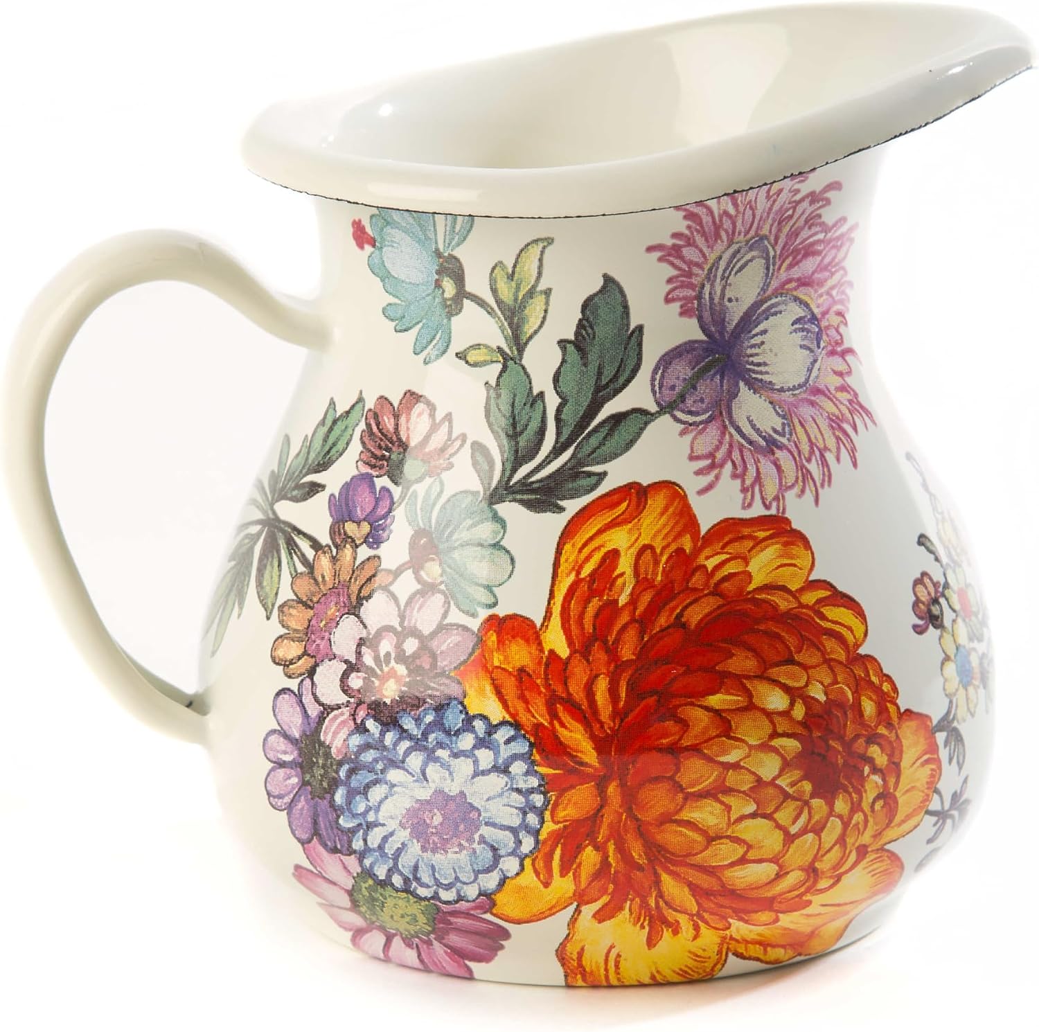 Amazon.com | MACKENZIE-CHILDS Enamel Creamer, Creamer Dispenser with ...