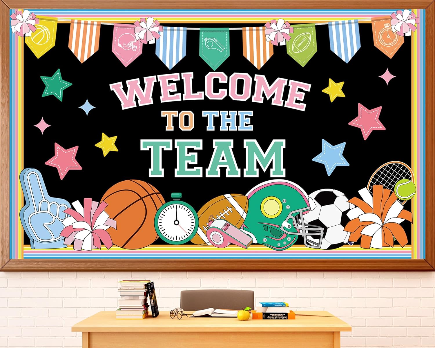 Amazon.com: Team Spirit Sport Bulletin Board Decoration Basketball ...