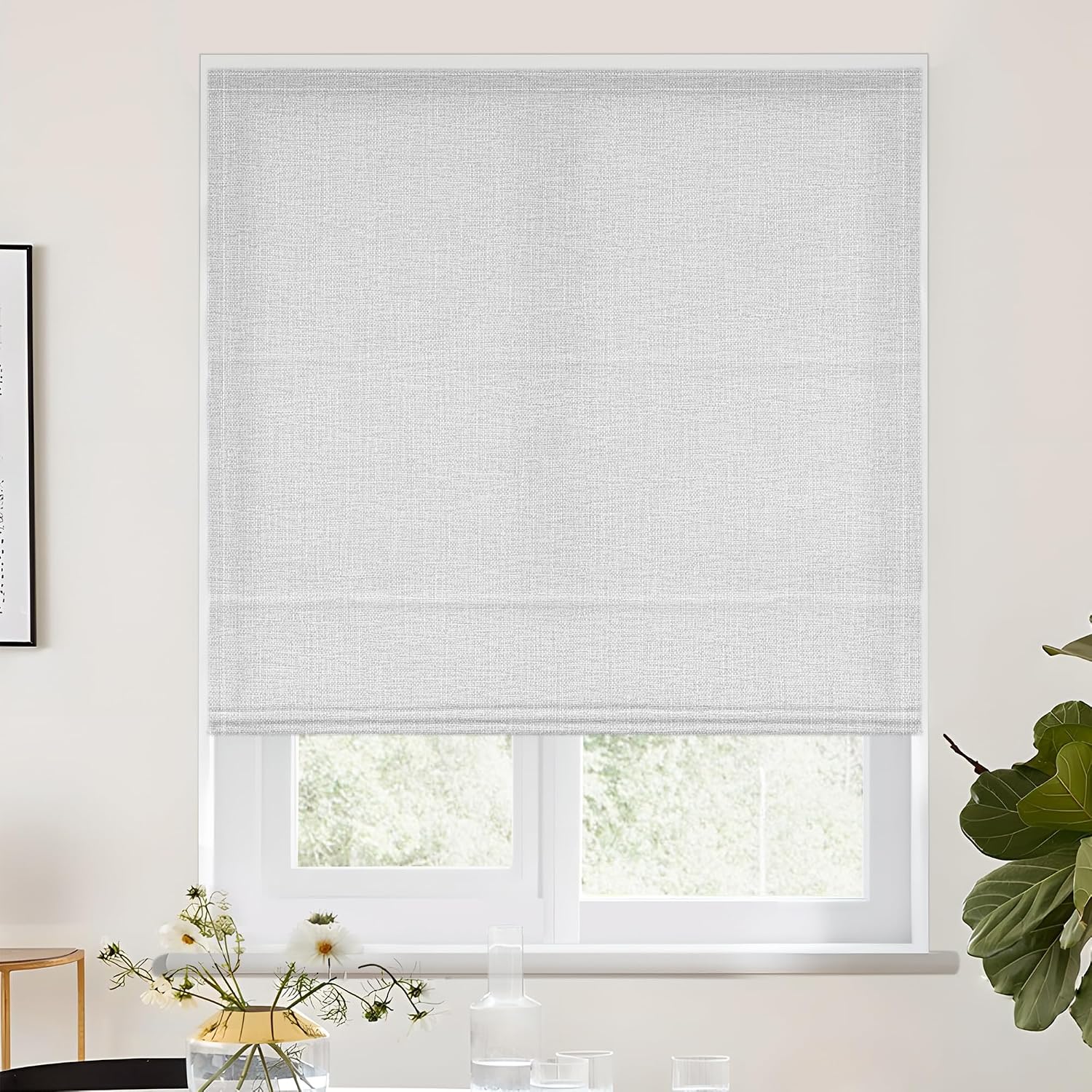Amazon.com: Roman Shades for Windows, Cordless Lift Heat Blocking and ...