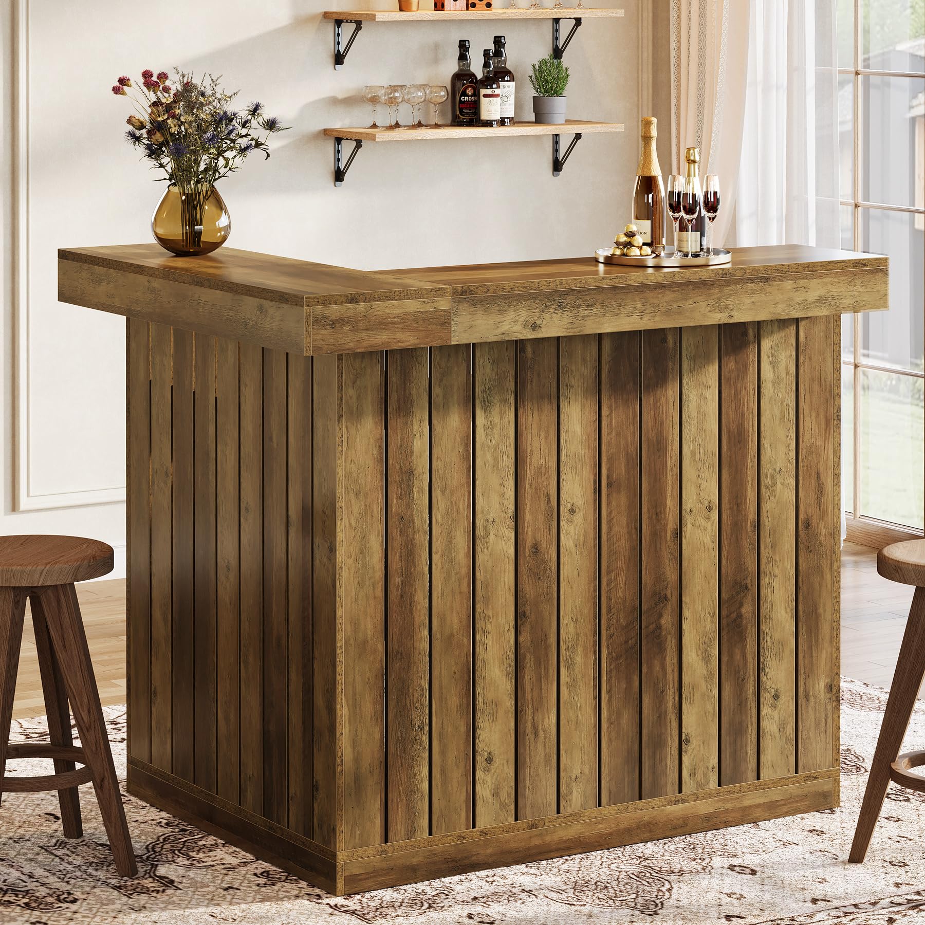 L Shaped Home Bar Corner L Shaped Bar Etsy UK