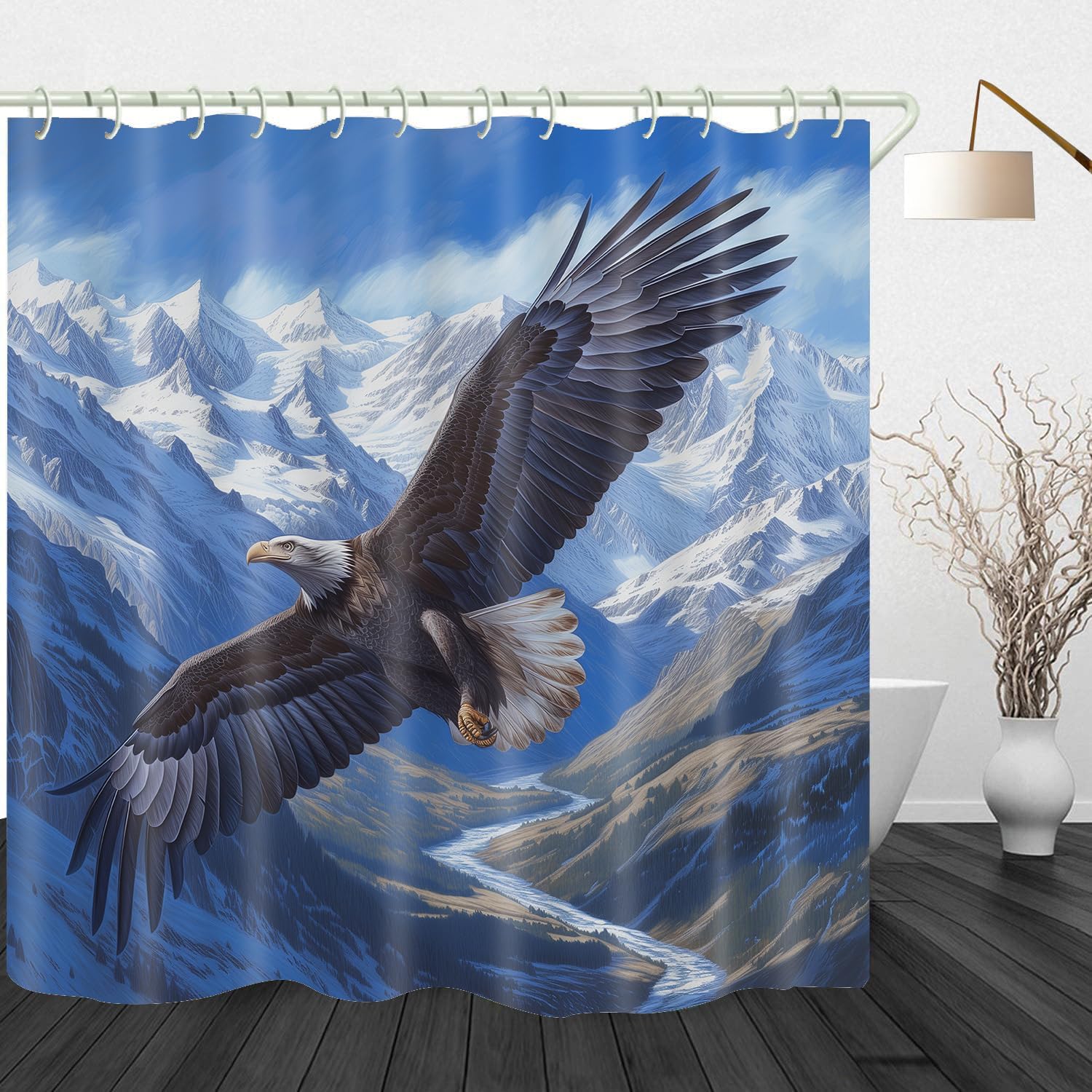 Amazon.com: VANZEV Bald Eagle Shower Curtain for Women Men, Birds ...