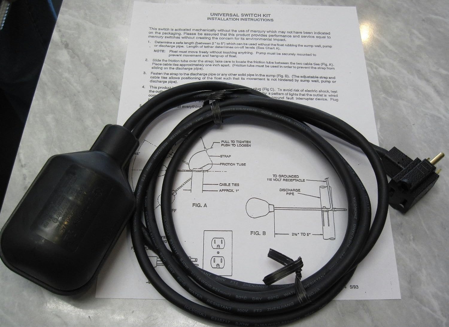 Universal sump pump switch kit - Amazon.com