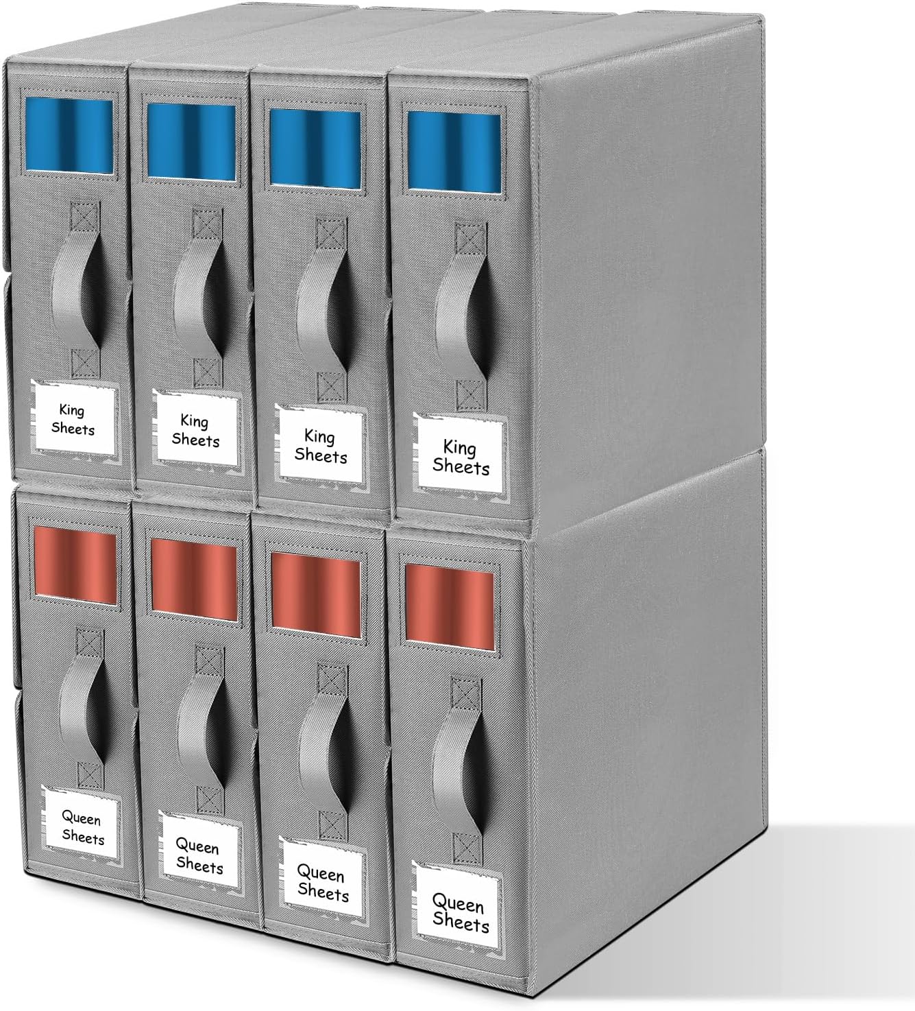 Amazon.com: Finneya Bed Sheet Organizers and Storage - 8 Pack, Foldable ...