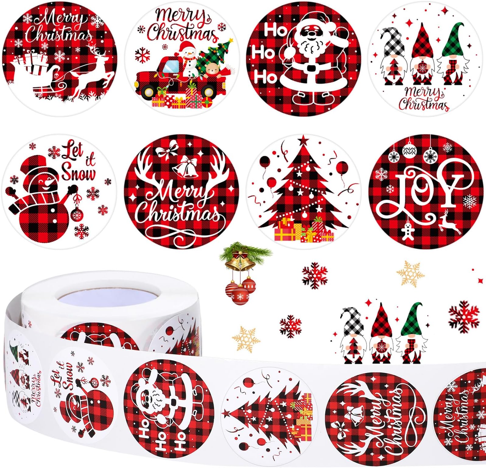 Amazon.com: Liphontcta 540 Pieces Gnome Xmas Envelope Stickers, Merry ...