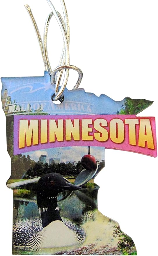 Amazon.com: Minnesota Christmas Ornament Acrylic State Shaped ...