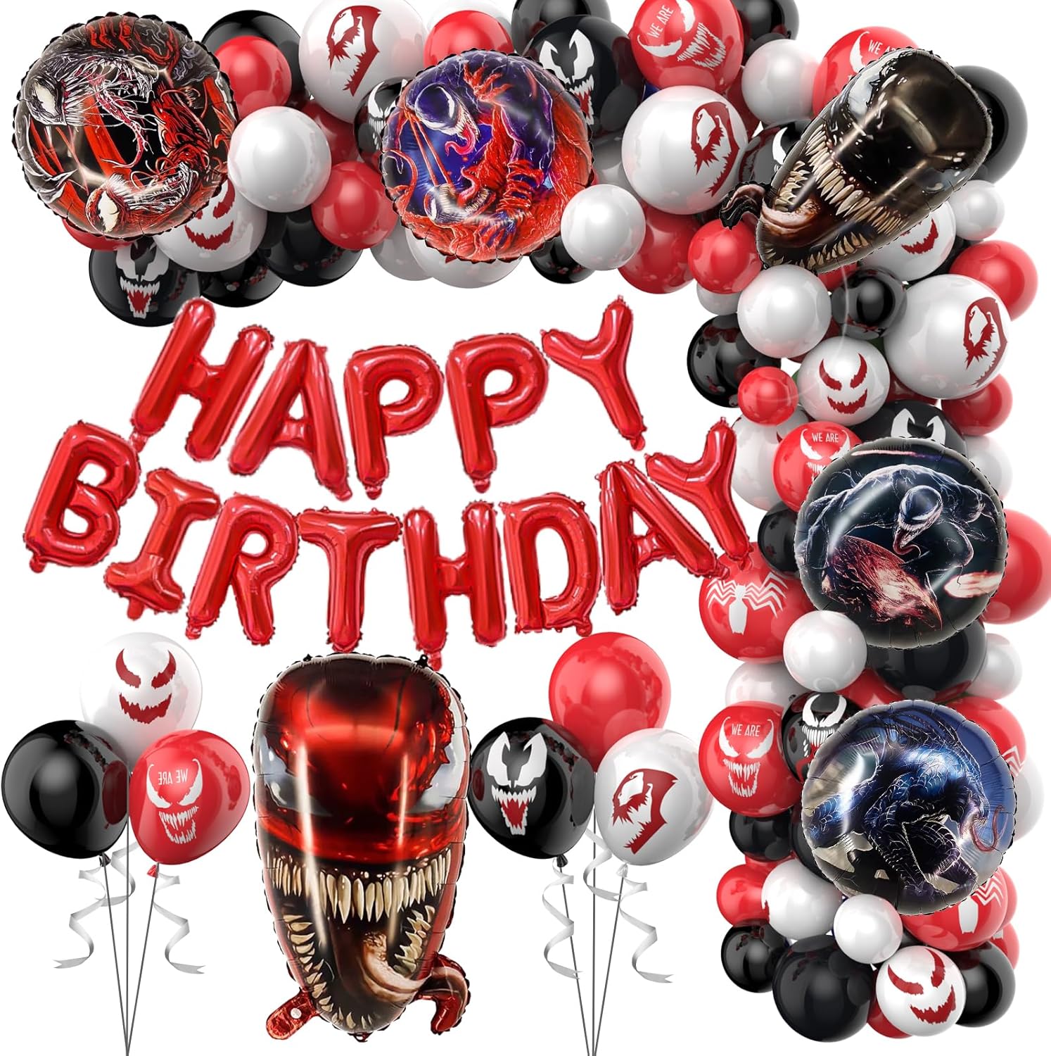 Amazon.com: 110Pcs Venom Balloon Garland Arch Kit Birthday Party ...