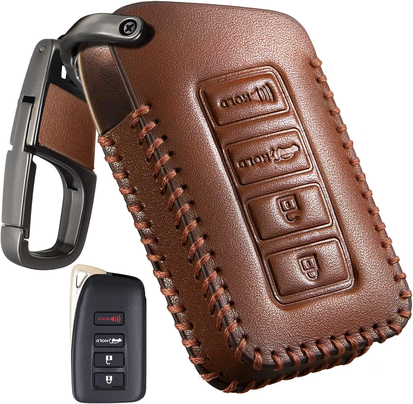 Amazon.com: Lexus Brown Leather Key Chain, Official Licensed : Automotive