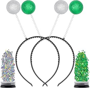 Amazon.com: Funcredible Alien Headband - Green & Silver Alien Antenna ...