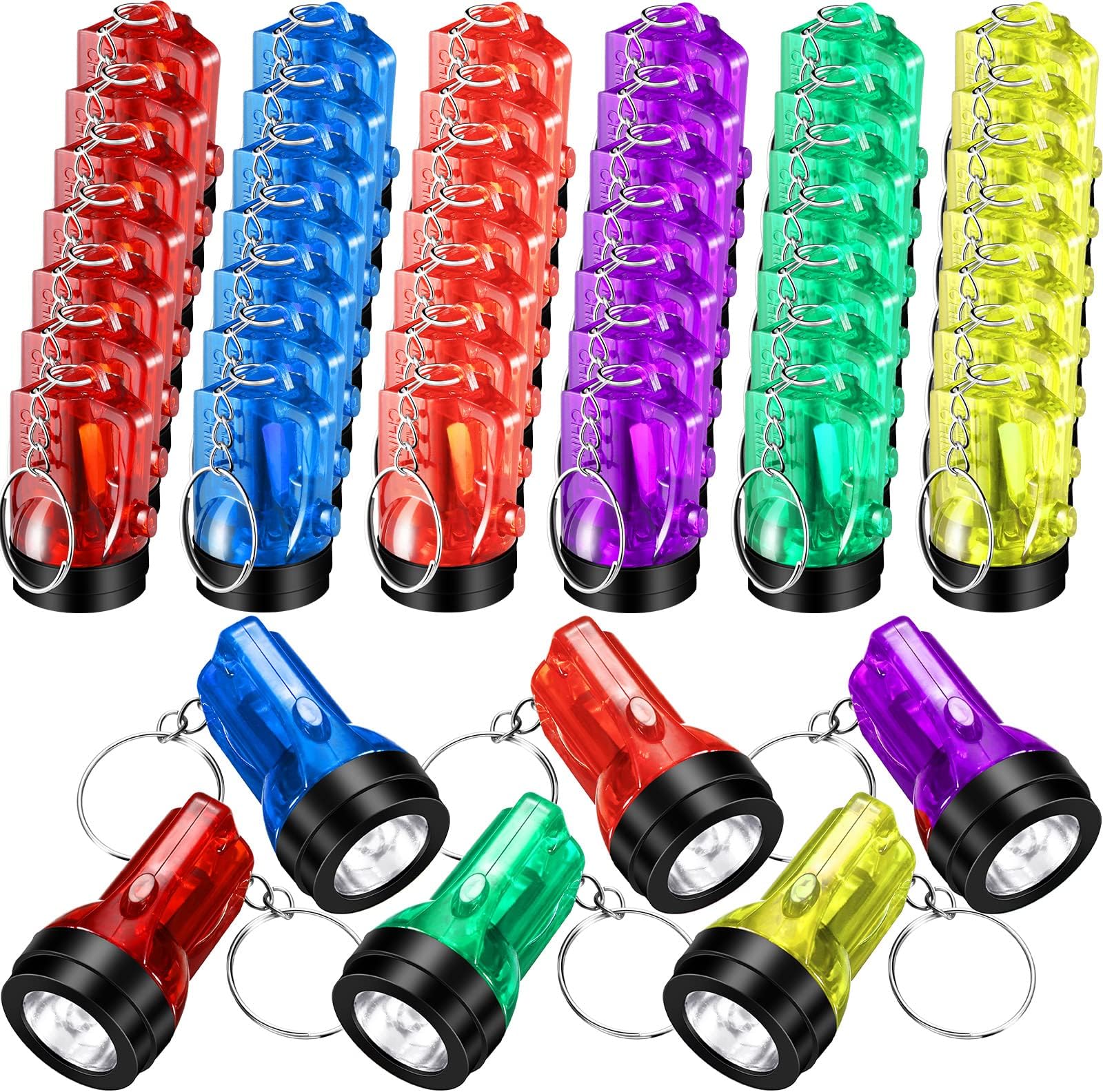 Antner 18pcs Mini Flashlights Keychain 5 Bulbs LED Keychain Toy for ...