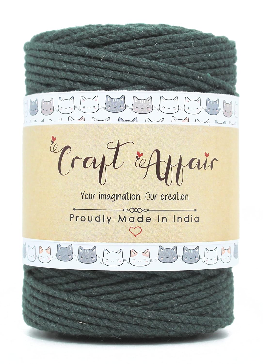 Craft Affair | 3ply Twisted Cotton Macrame Thread/Rope (20 Meter, 3mm ...