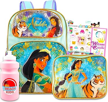 Amazon.com | Disney Aladdin Backpack with Lunch Box Set - Bundle with ...