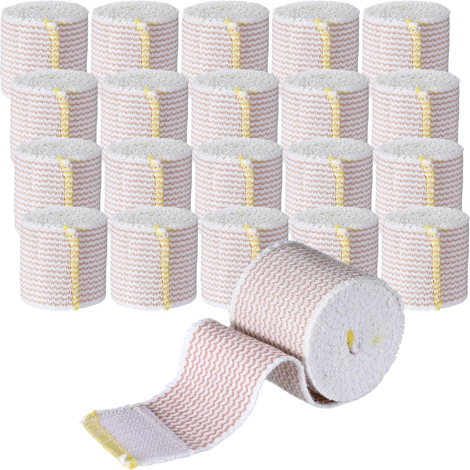 Amazon.com: 20 Pack Elastic Bandage Wrap with Self Closure on Both Ends ...