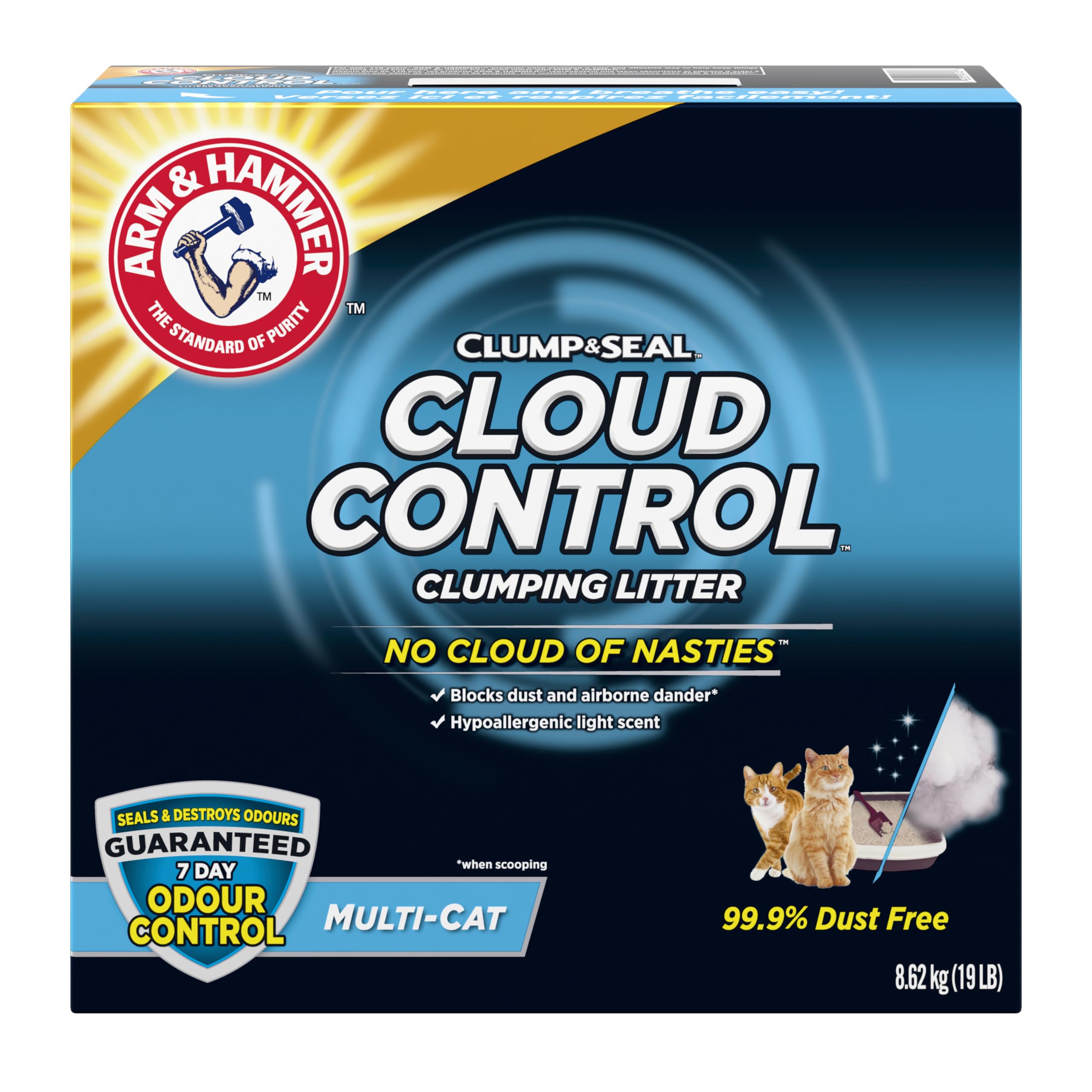 ARM & HAMMER Cat Litter, Clump & Seal, Cloud Control, Multi-Cat, Odour ...