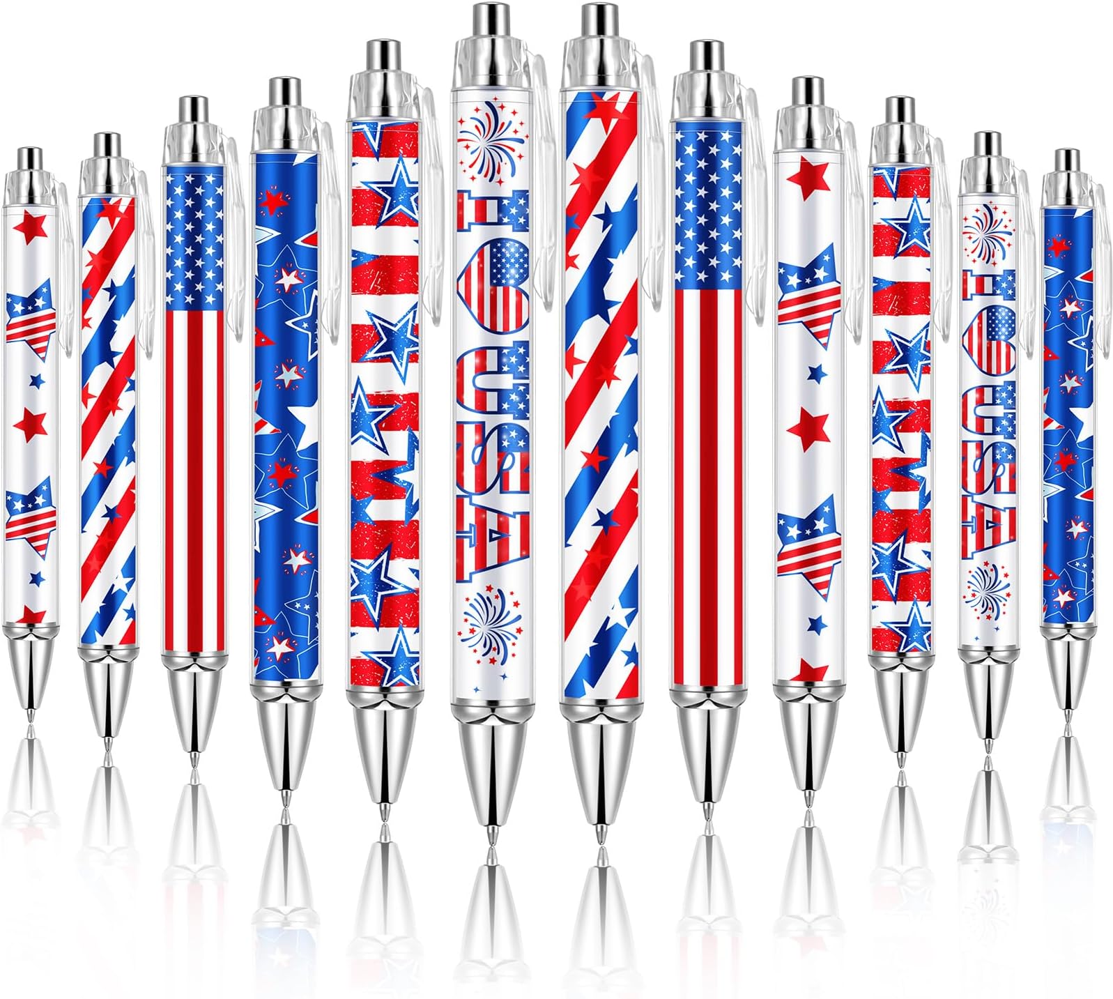 Amazon.com : Gueevin 24 Pieces 4th of July Pens Cute Memorial Day ...