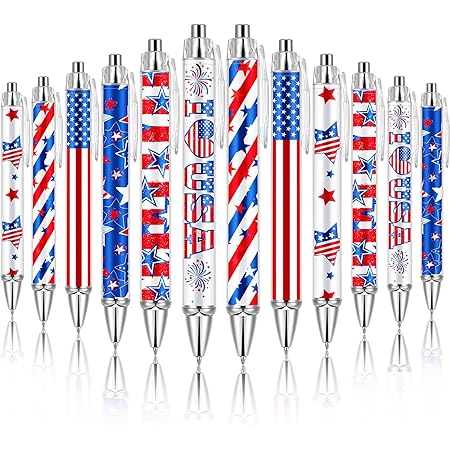 Amazon.com : Gueevin 24 Pieces American Flag Ballpoint Pen Patriotic ...