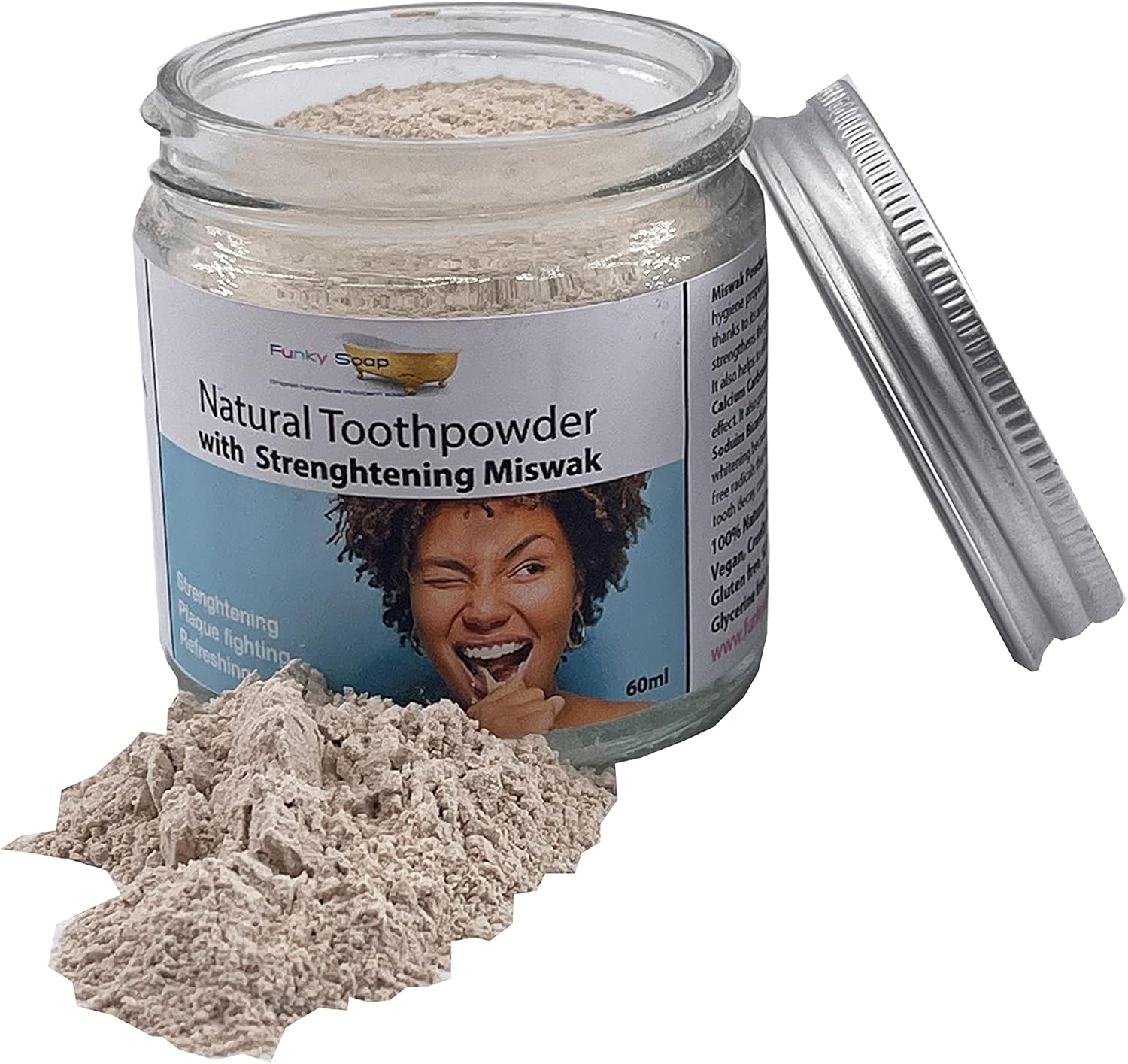 Strengthening Miswak Natural Tooth Powder, 60ml : Amazon.co.uk: Health ...