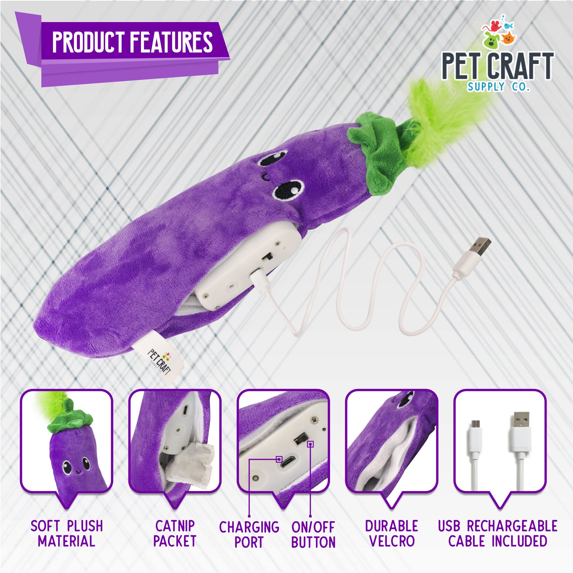 Snapklik.com : Pet Craft Supply Flipper Flopper Interactive Electric ...